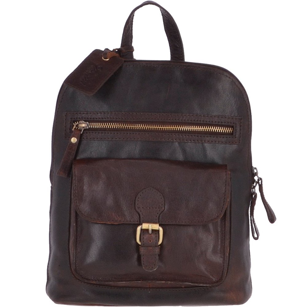 Women's Vintage Small Vintage Leather Backpack – G25 Brandy - Gifted